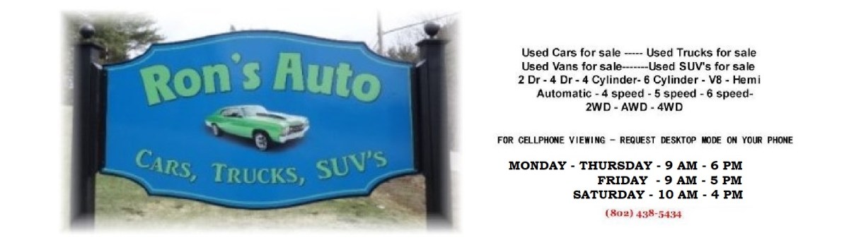 RON'S AUTO – Used Car Sales
